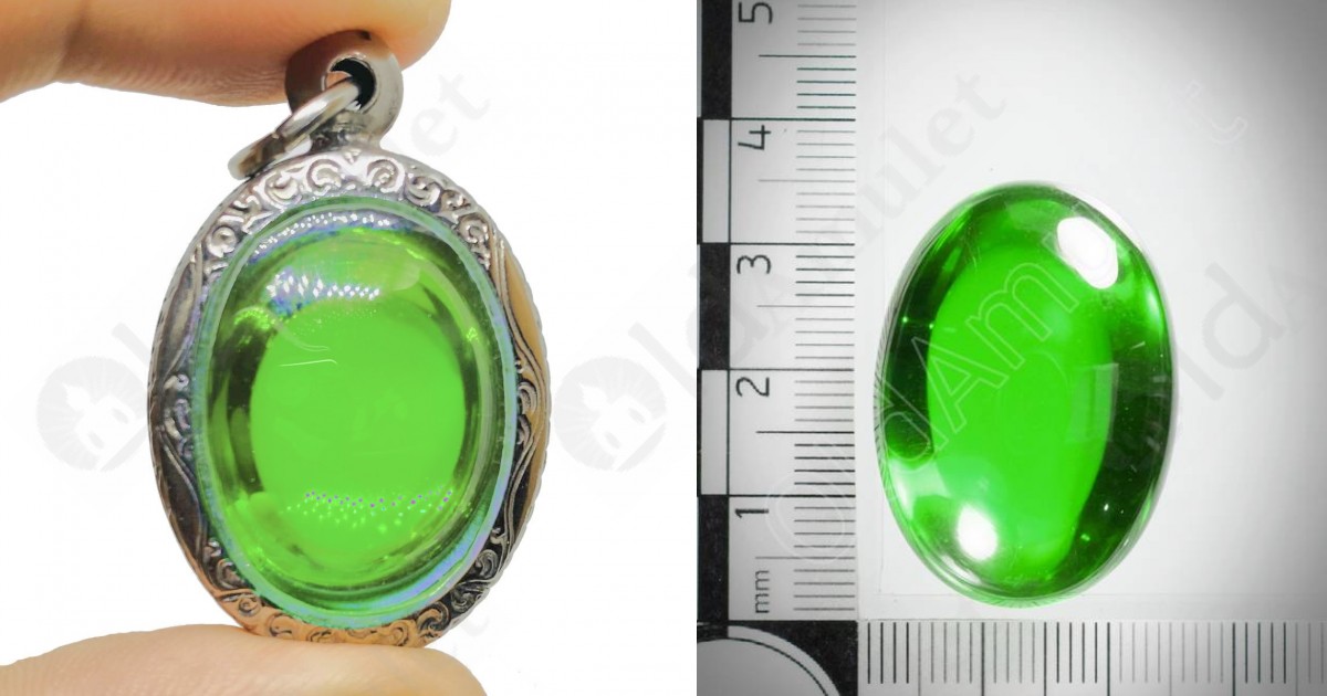 Green Oval Naga-eye Pendents Thai Holy Amulet Gemstone 100% Natural ...