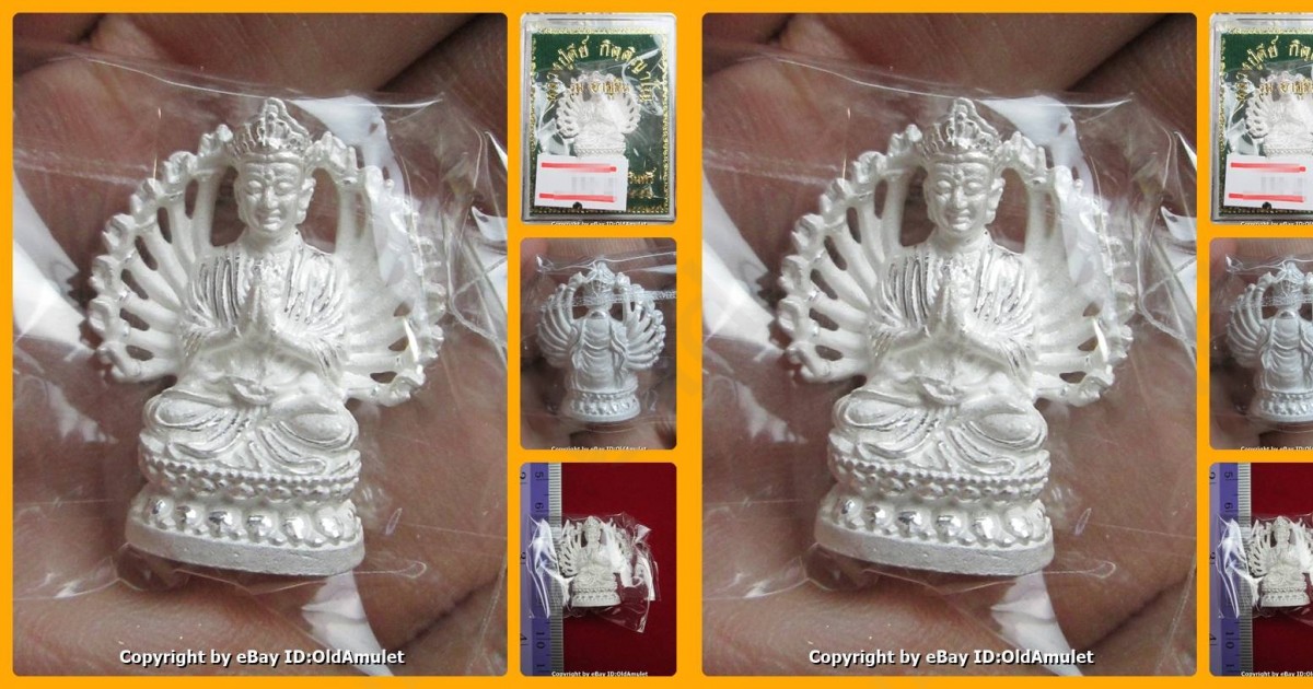 00891-X1 THAI AMULET GUAN YIN GOD OF LOVE 1000HAND SILVER COLOR LP KEY ...