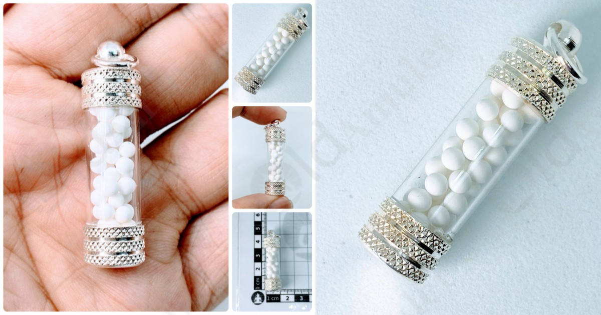 Buddha Relics ARAHANT natural Stone Thai Amulet Takrud White Cave Pearl ...