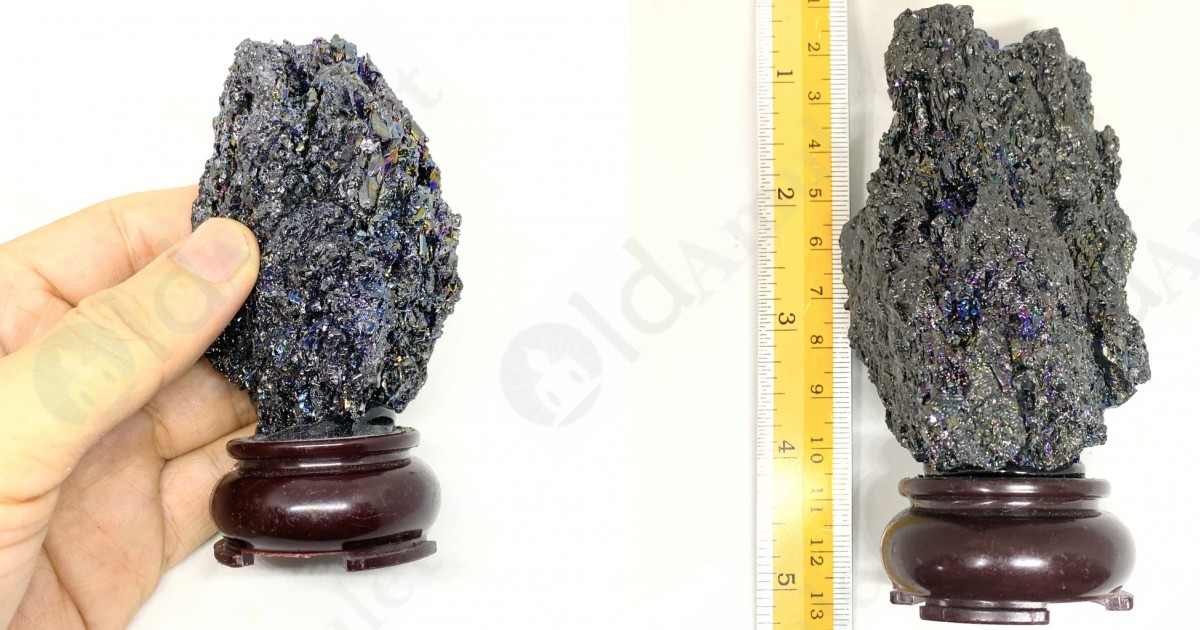 Thai Amulet Original Leklai Stone Rock 7Rainbow Statue Bucha Small 7CM - #A002